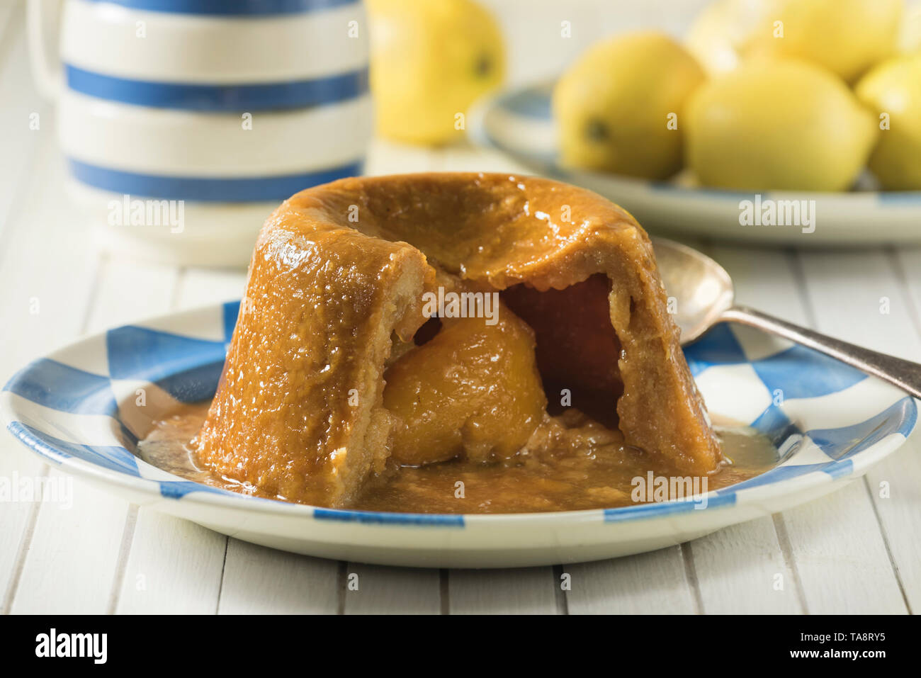 Sussex pond pudding. Traditional dessert UK Stock Photo - Alamy