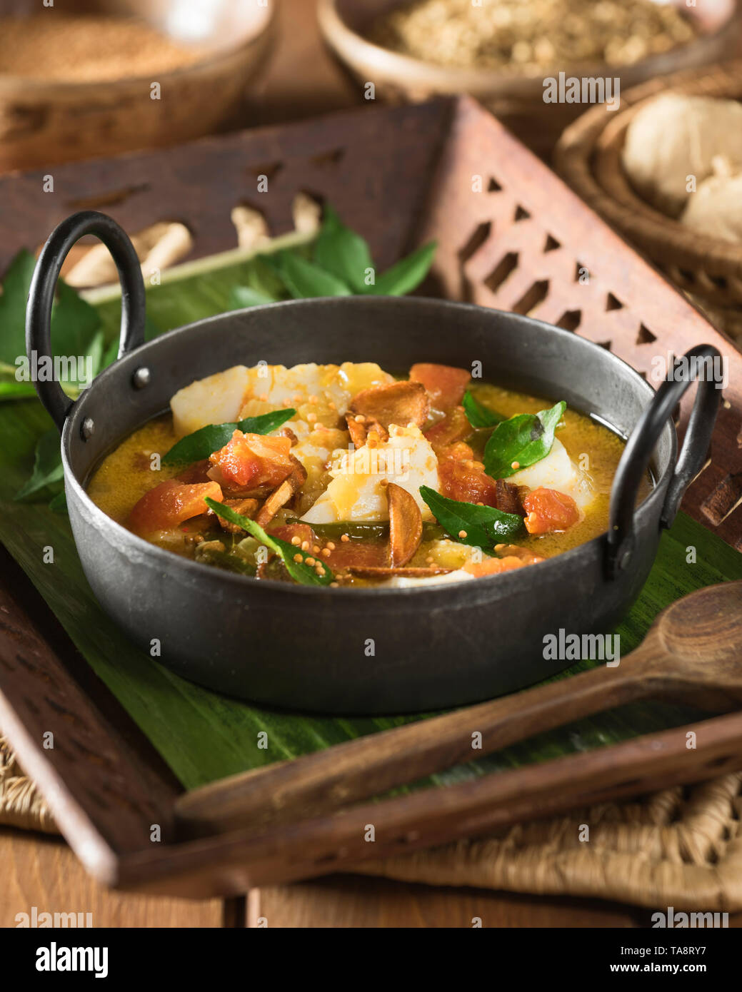 Fish Mappas. Kerala coconut fish curry. India Food Stock Photo - Alamy