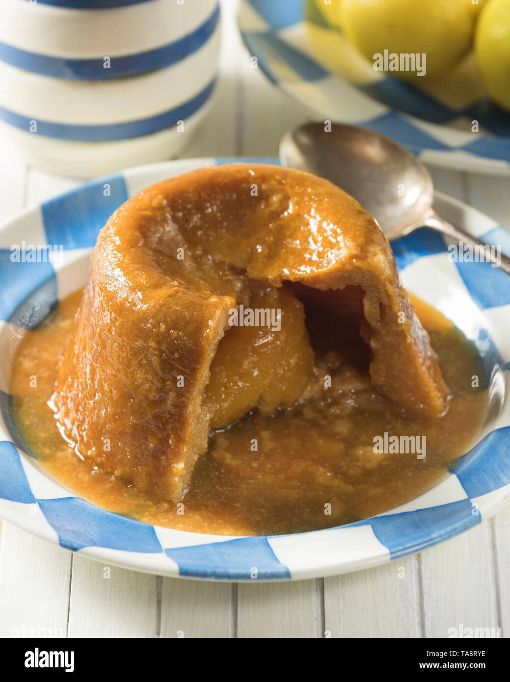 Sussex pond pudding. Traditional dessert UK Stock Photo - Alamy