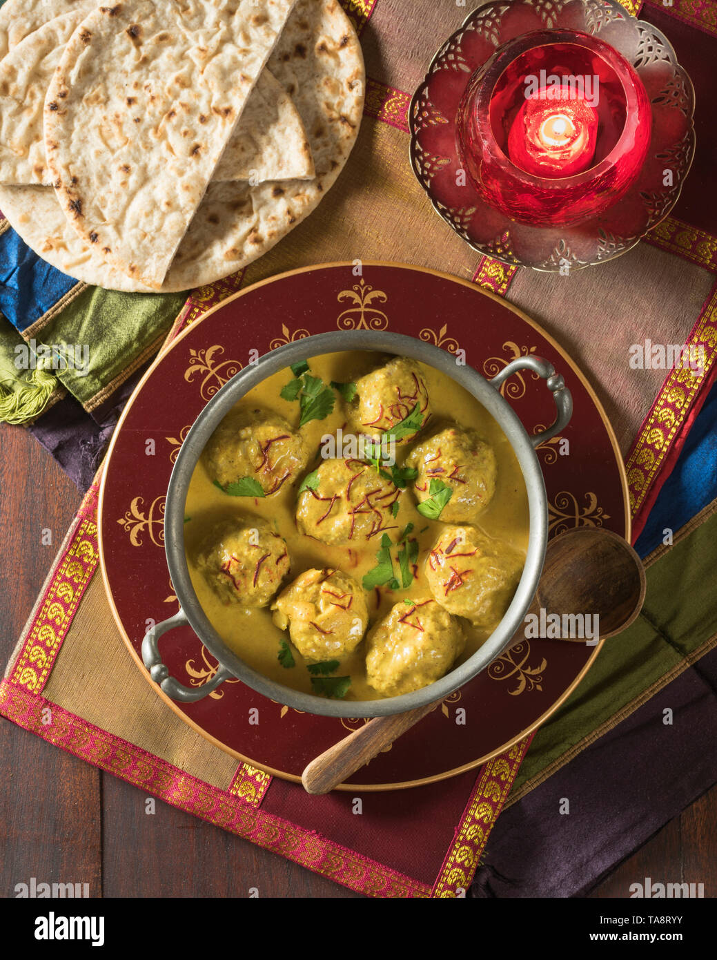 Gushtaba. Kashmiri meatballs in yogurt gravy. Kashmir Food Stock Photo ...