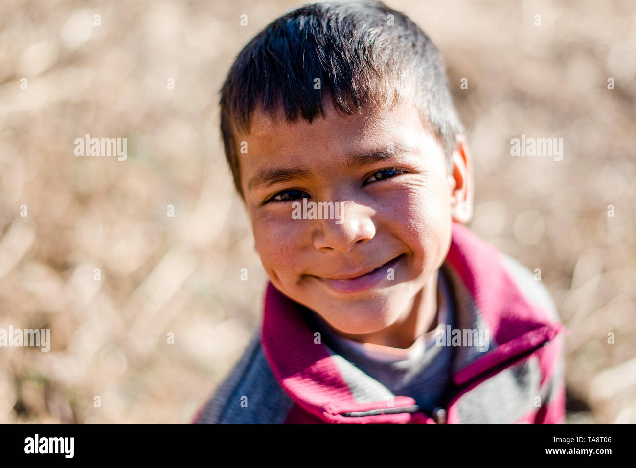 Kullu, Himachal Pradesh, India - January 17, 2019 : Portrait of boy in ...