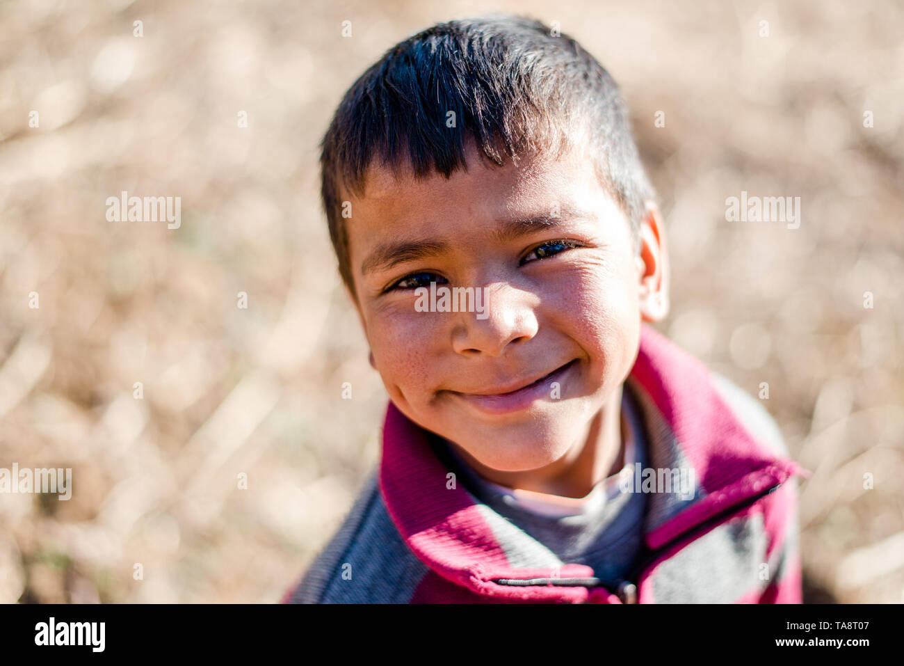 Kullu, Himachal Pradesh, India - January 17, 2019 : Portrait of boy in ...