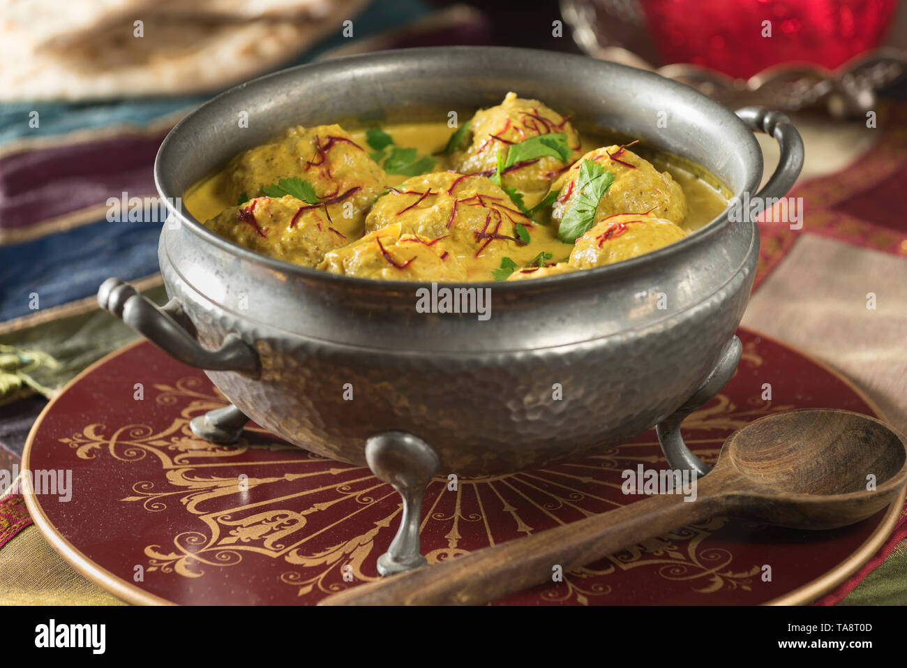 Gushtaba. Kashmiri meatballs in yogurt gravy. Kashmir Food Stock Photo ...