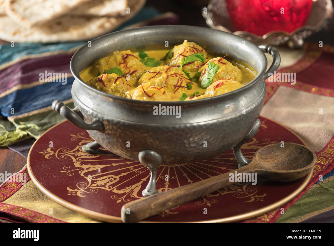 Gushtaba. Kashmiri meatballs in yogurt gravy. Kashmir Food Stock Photo ...