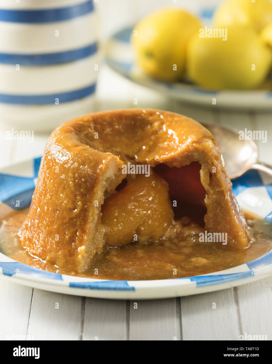 Sussex pond pudding. Traditional dessert UK Stock Photo - Alamy