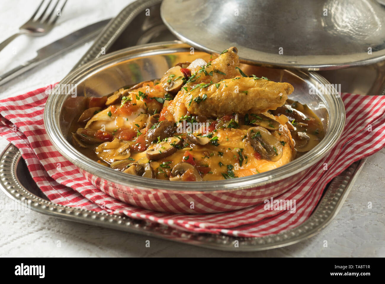 Chicken chasseur. France Food Stock Photo - Alamy