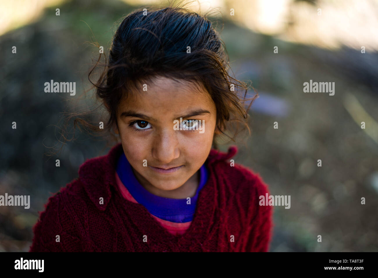 Kullu, Himachal Pradesh, India - January 17, 2019 : Portrait of Girl in ...