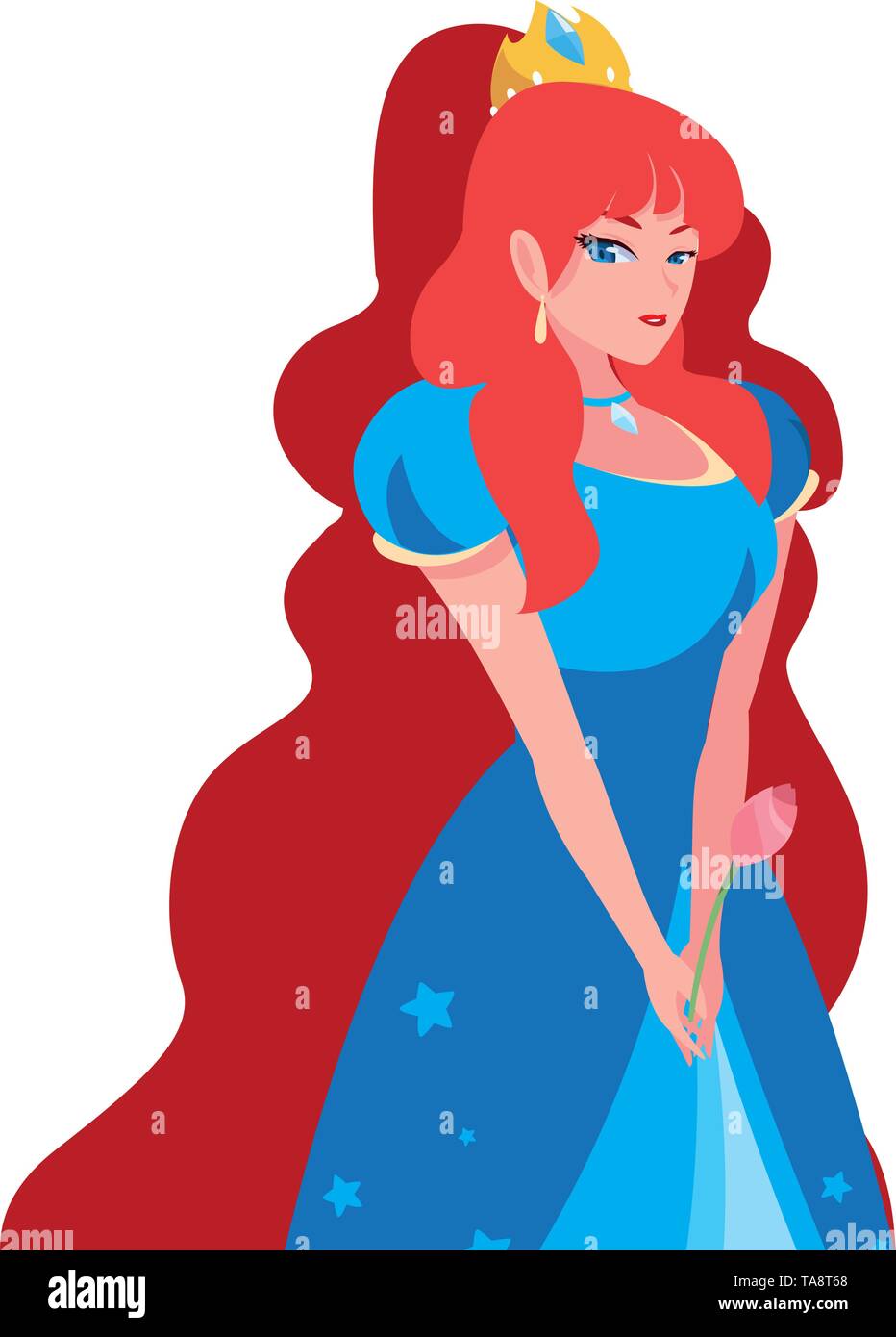 beautiful princess of tales character vector illustration design Stock ...