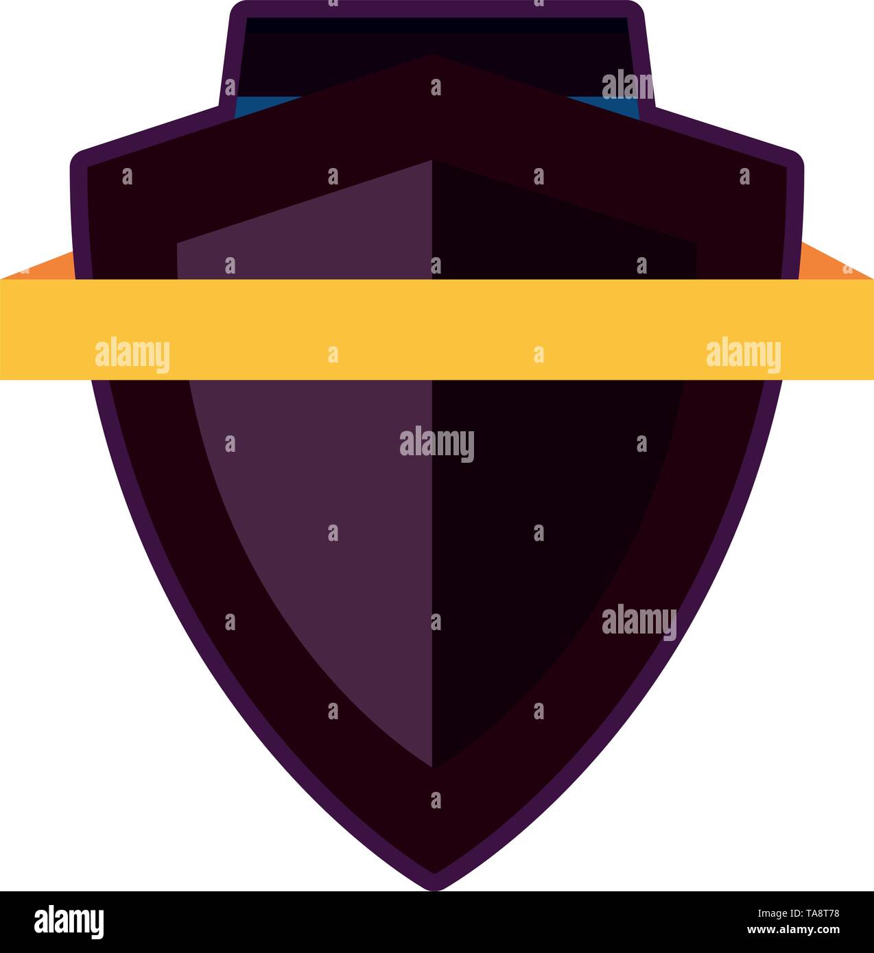 shield ribbon banner emblem template vector illustration design Stock ...