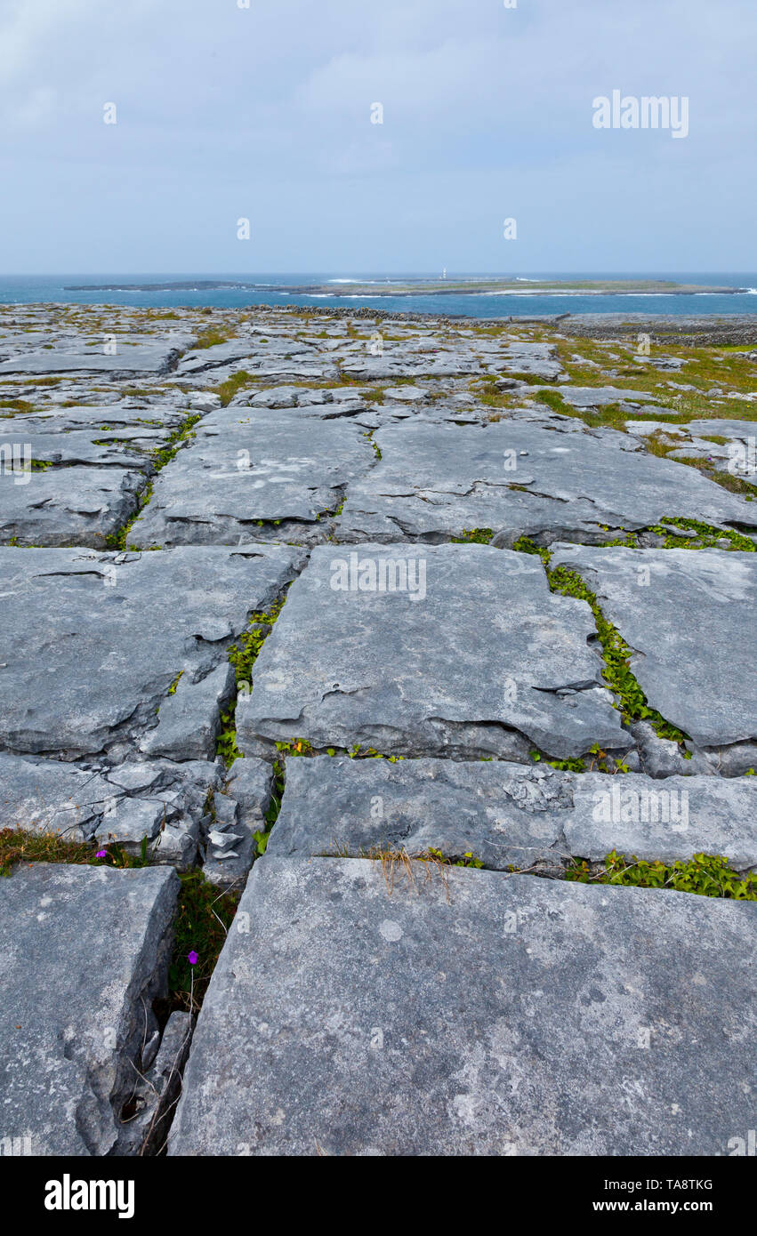 Brannock Islands lighthouse. West coast. Inishmore Island, Aran Islands ...