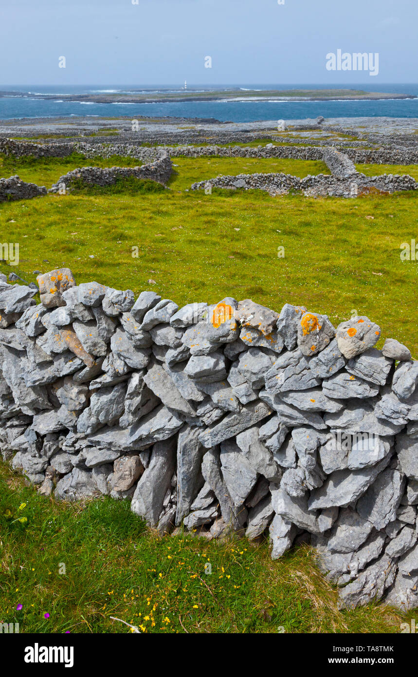 Brannock Islands lighthouse. West coast. Inishmore Island, Aran Islands ...