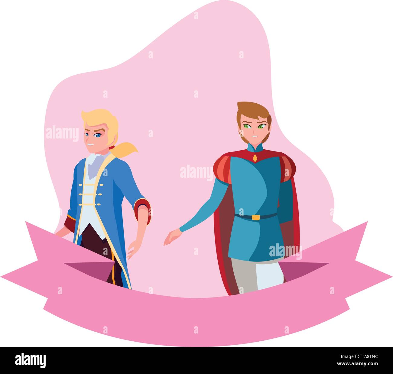 princes charming of tales characters vector illustration design Stock ...
