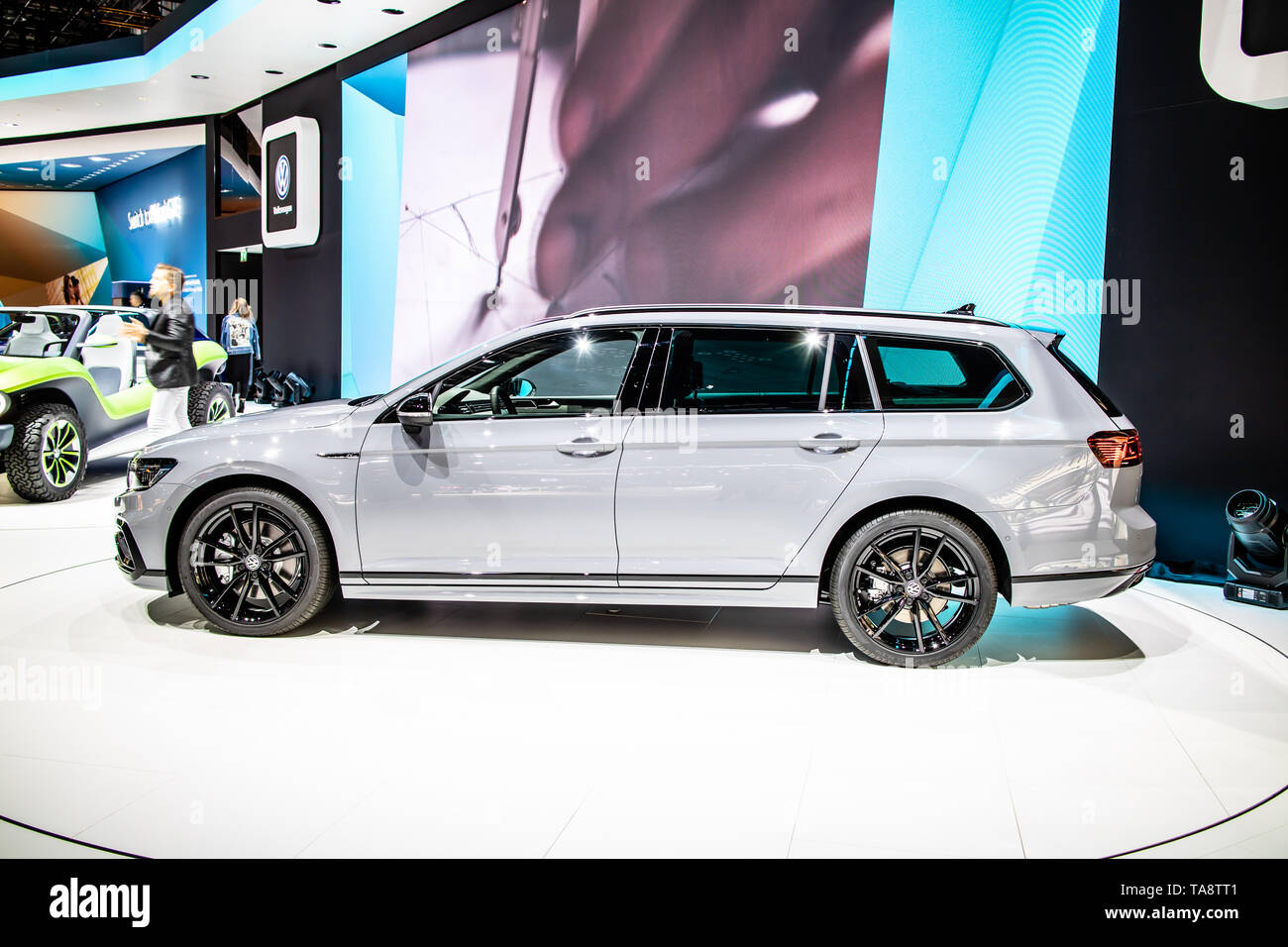 Geneva, Switzerland, March 05, 2019: Volkswagen VW Passat Variant R ...