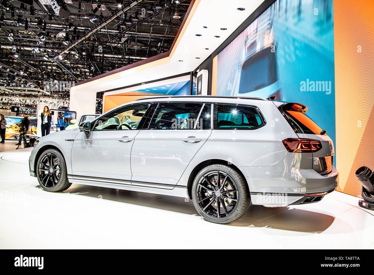 Geneva, Switzerland, March 05, 2019: Volkswagen VW Passat Variant R ...