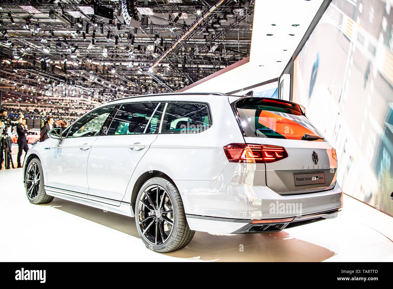 Geneva, Switzerland, March 05, 2019: Volkswagen VW Passat Variant R ...
