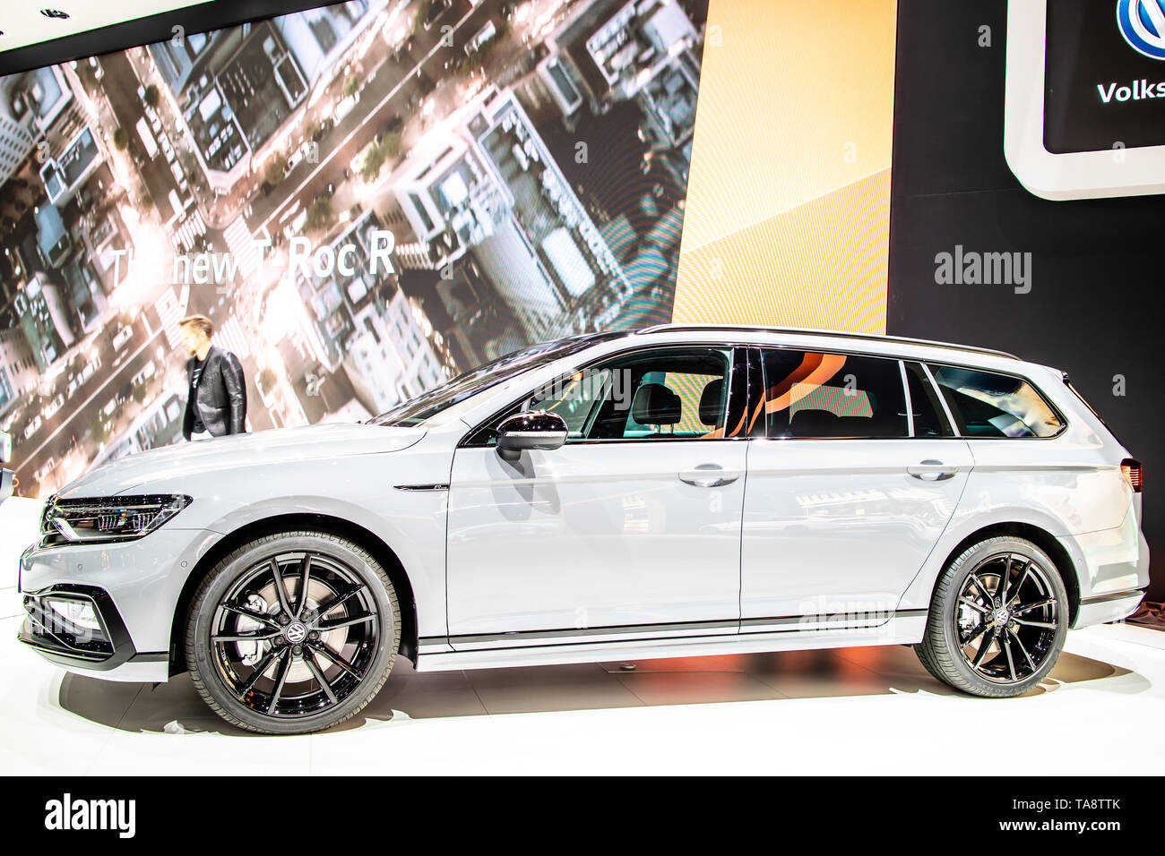 Geneva, Switzerland, March 05, 2019: Volkswagen VW Passat Variant R ...