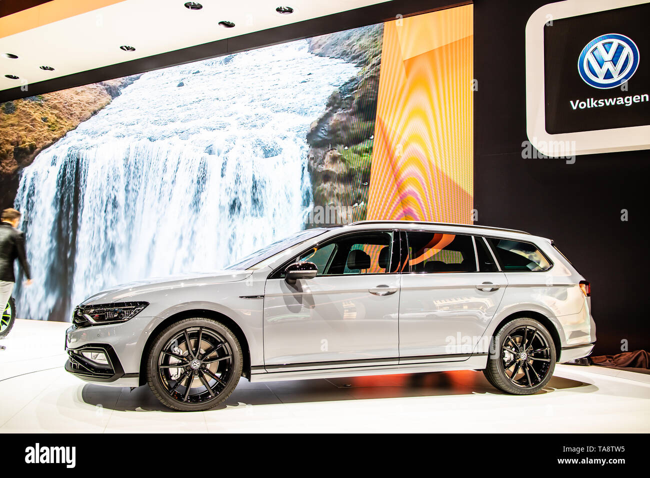 Geneva, Switzerland, March 05, 2019: Volkswagen VW Passat Variant R ...