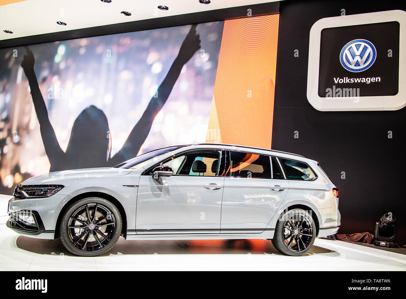 Geneva, Switzerland, March 05, 2019: Volkswagen VW Passat Variant R ...