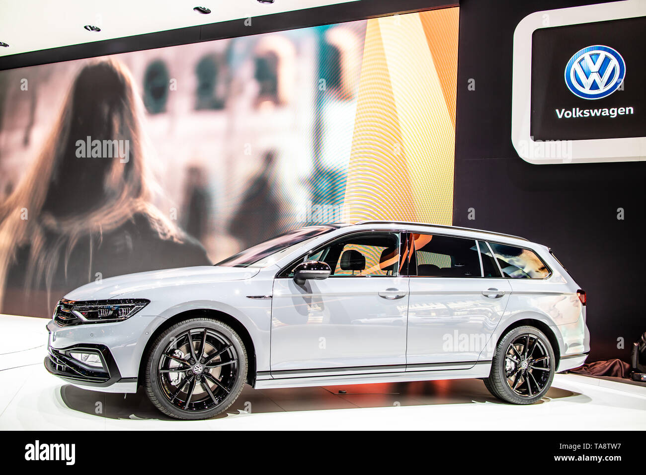 Geneva, Switzerland, March 05, 2019: Volkswagen VW Passat Variant R ...