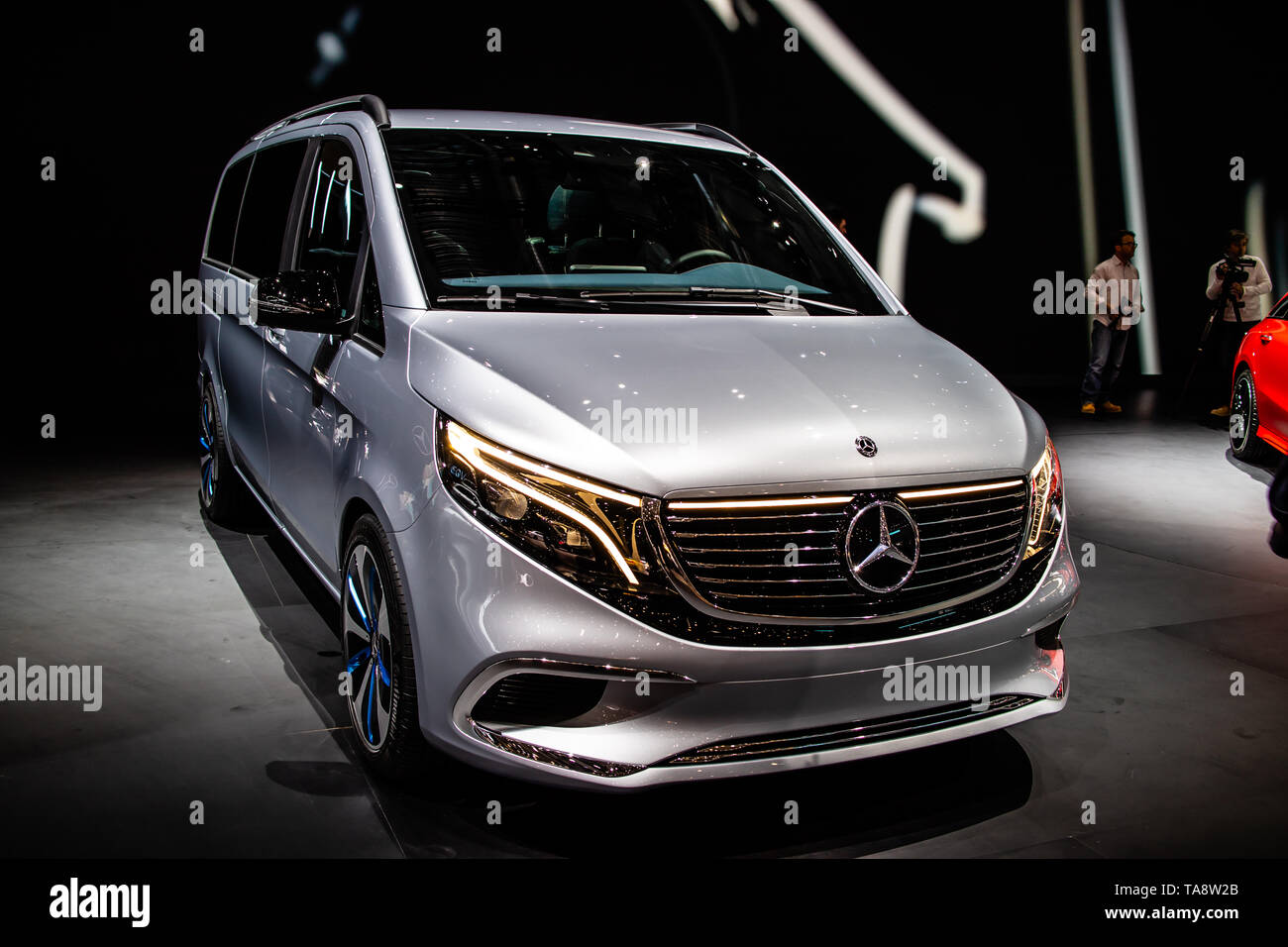 Geneva, Switzerland, March 05, 2019: Mercedes-Benz EQV concept ...