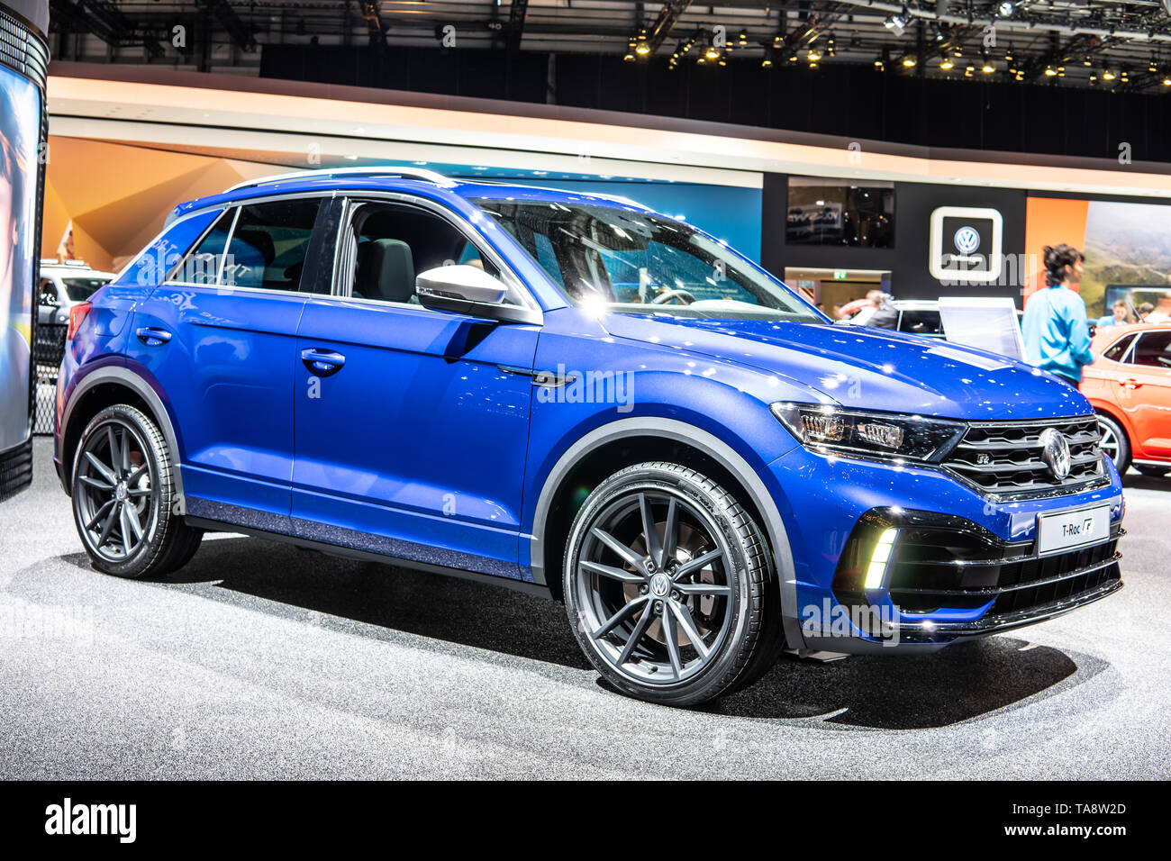 Geneva, Switzerland, March 05, 2019: metallic blue high-performance ...