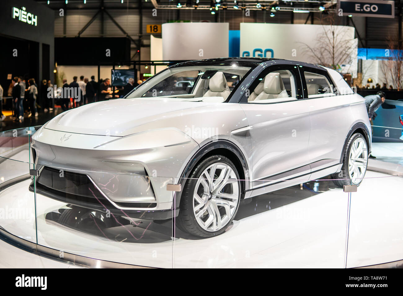 Geneva, Switzerland, March 07, 2019 Arcfox ECF Concept Prototype Car at Geneva International ...