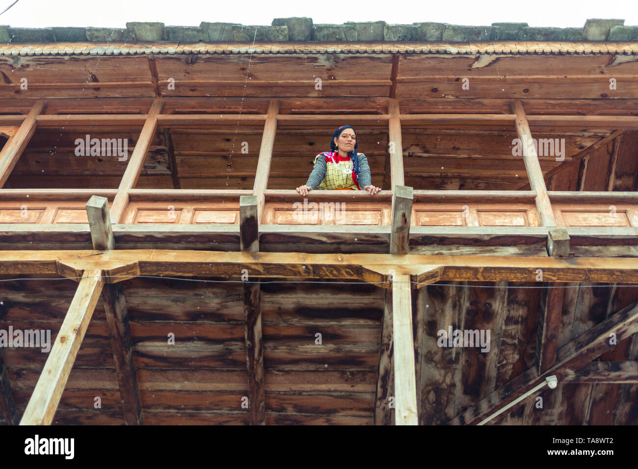 Kullu, Himachal Pradesh, India - January 25, 2019 : himachali woman in ...