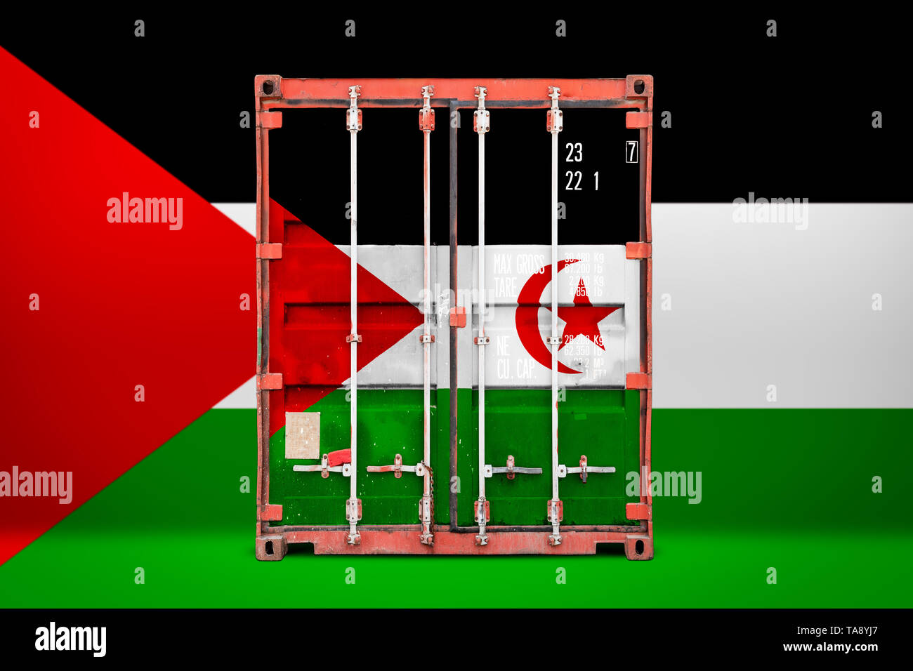 The concept of West Sahara export-import, container transporting and ...