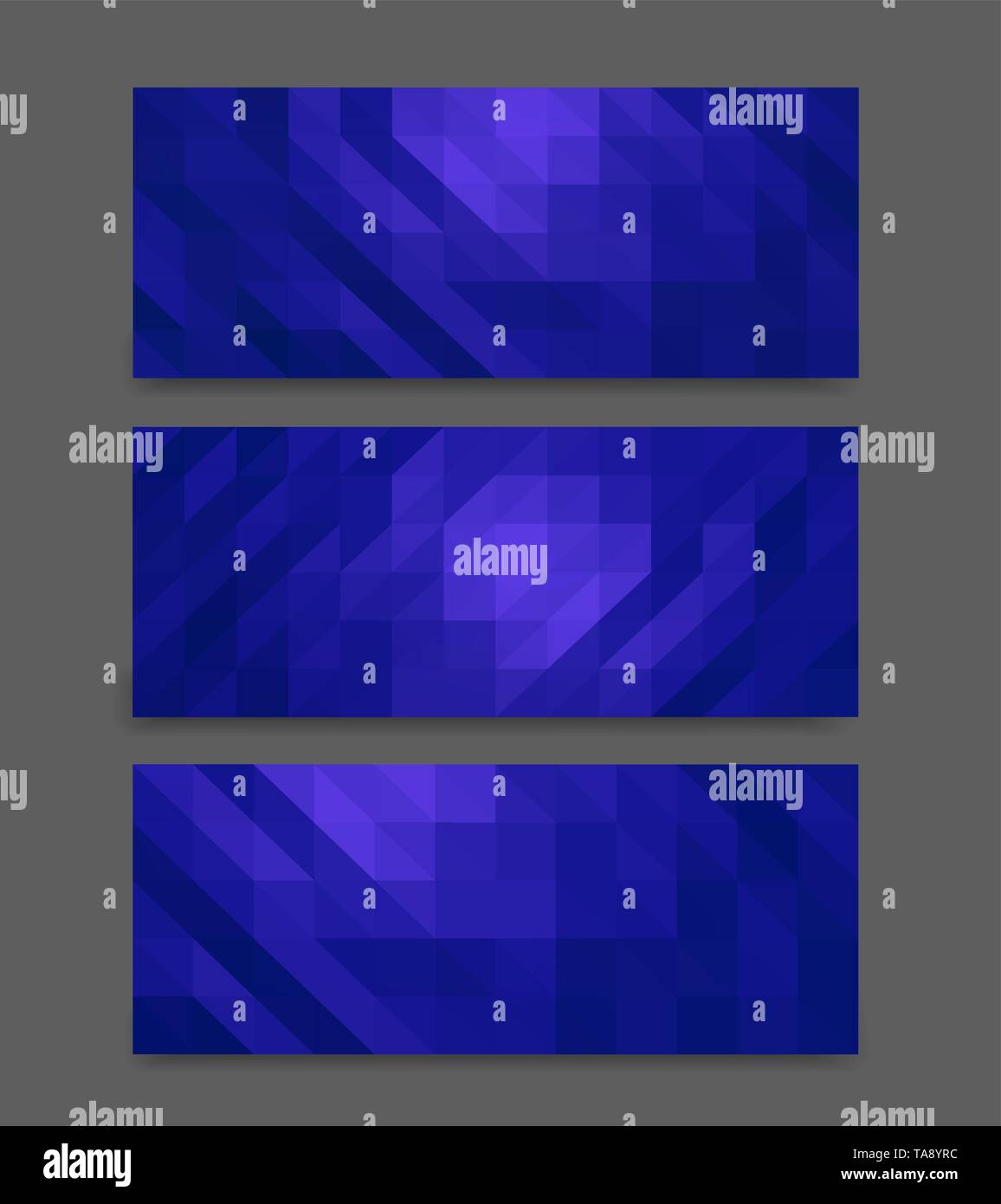 Low poly banners set polygonal tags design advertising mock up copy ...