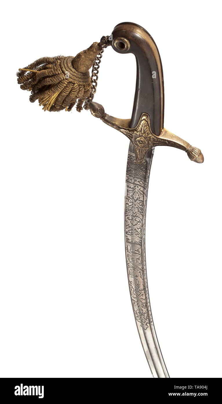 An Ottoman officer's sabre, end of the 19th century A single-edged ...