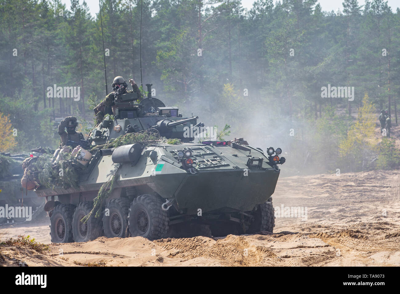 A U.S. Marine Corps Light Armored Vehicle-25 with 2nd Light Armored ...