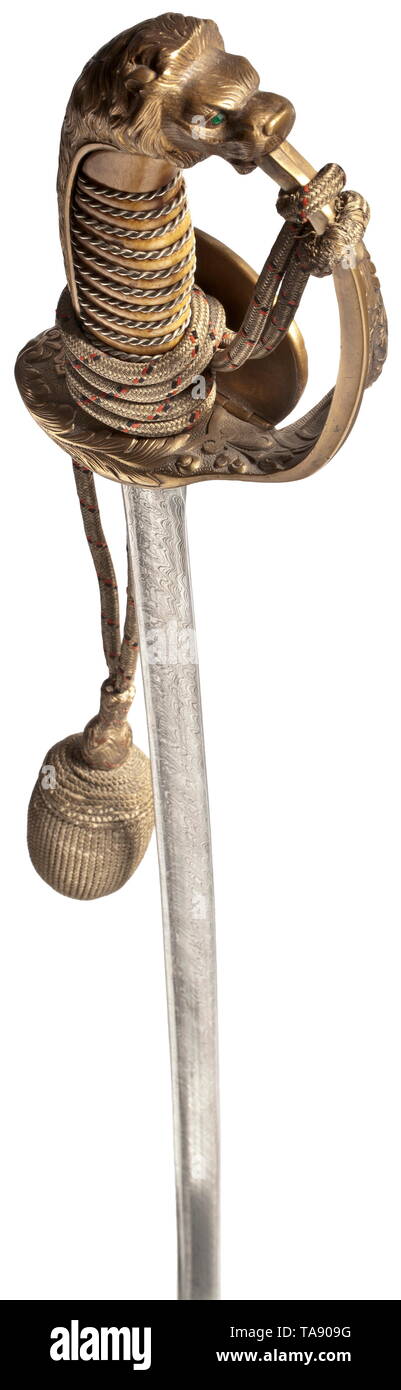 A Damascus sabre for officers of the imperial navy, in "heavy" issue ...