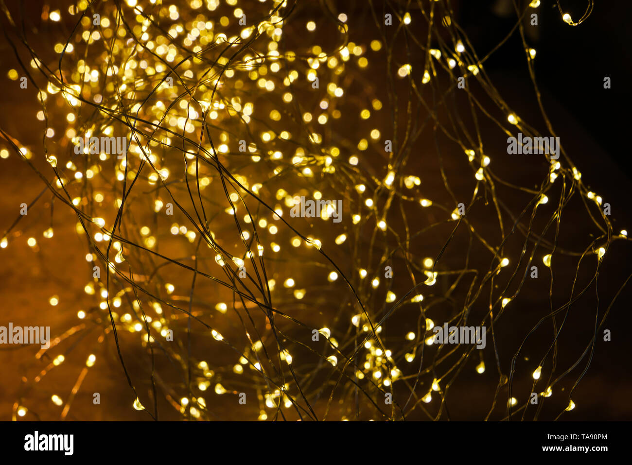 Golden yellow night lights hi-res stock photography and images - Alamy