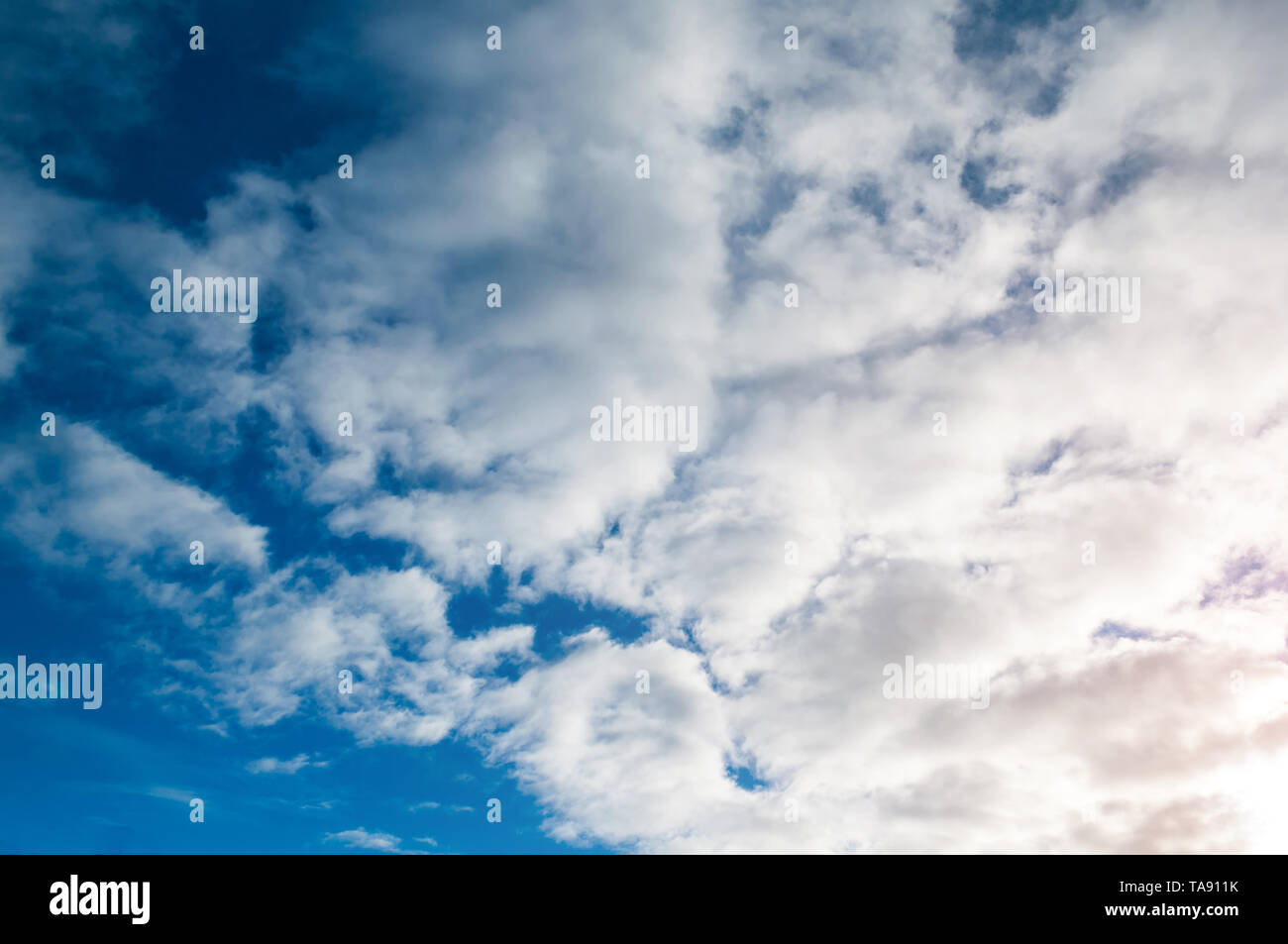 Dramatic sky background with colorful clouds, panoramic vast sky ...