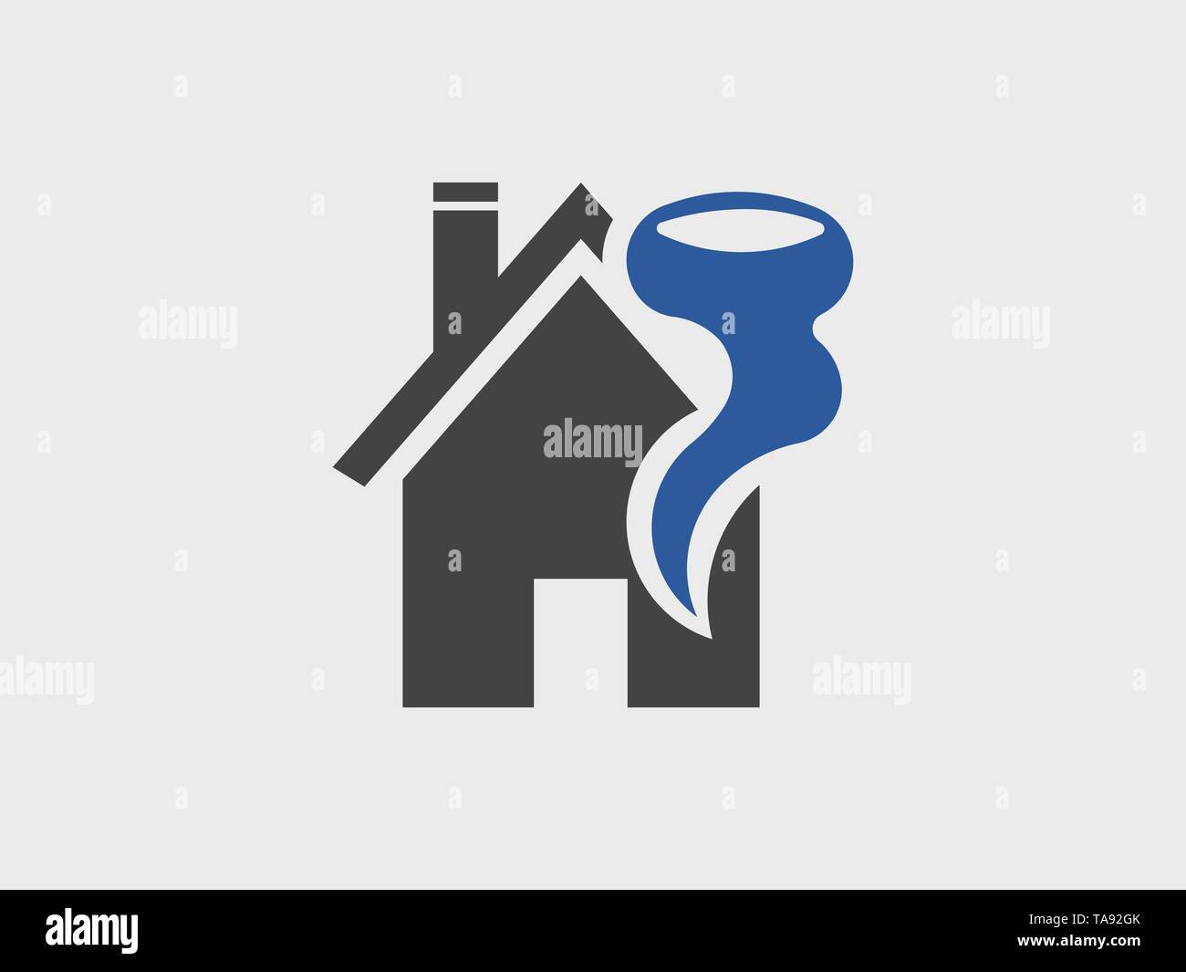 House and hurricane disaster, icon vector Stock Vector Image & Art - Alamy