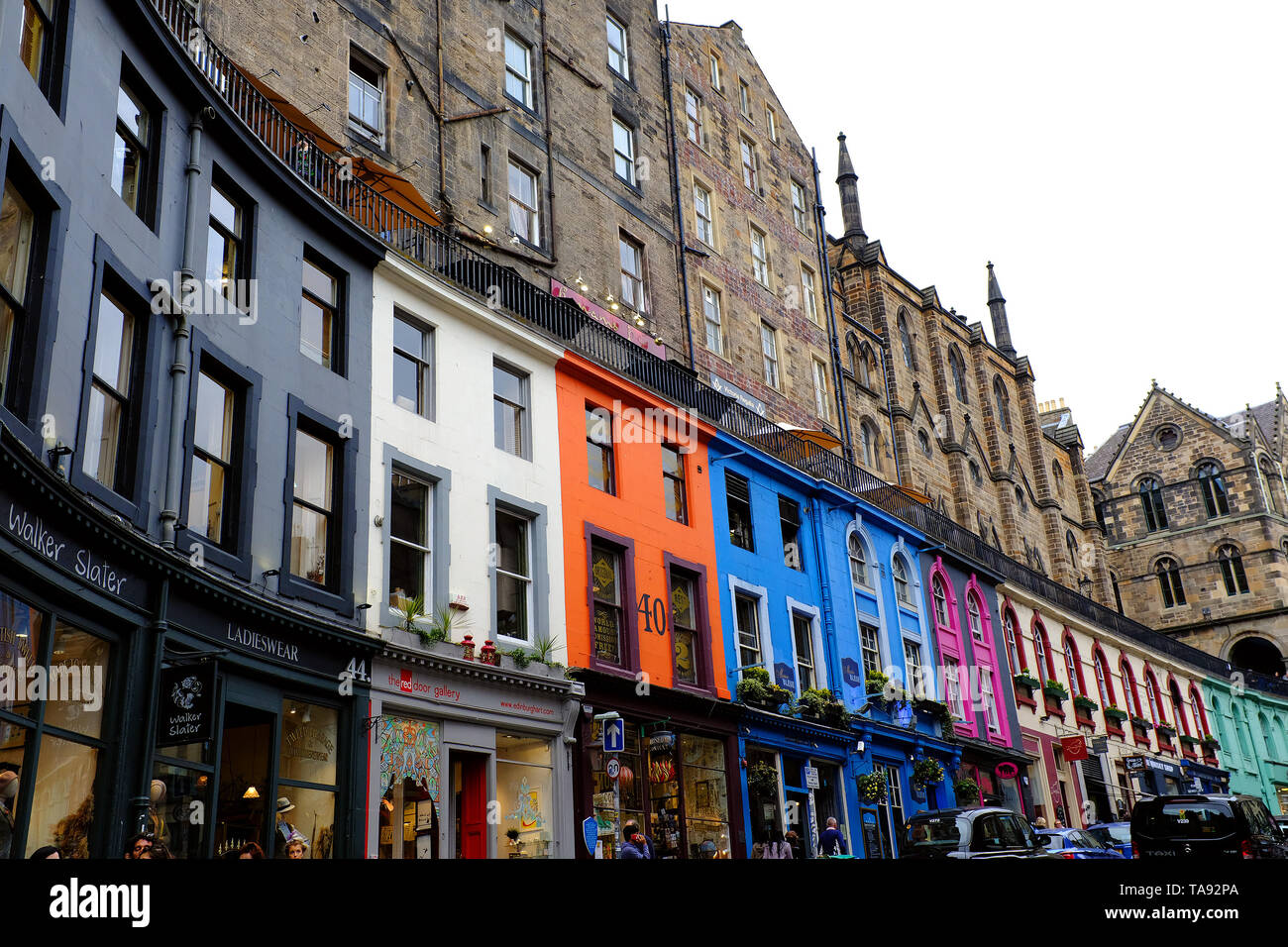 Edinburgh, colored houses of Victoria Street Scotland May 8th - 19th ...