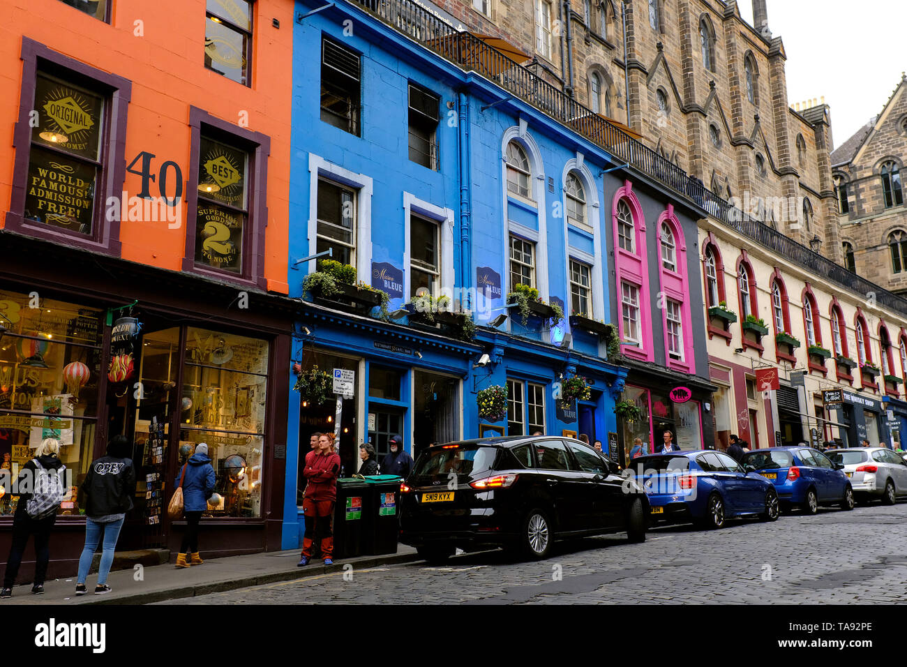Edinburgh, colored houses of Victoria Street Scotland May 8th - 19th ...