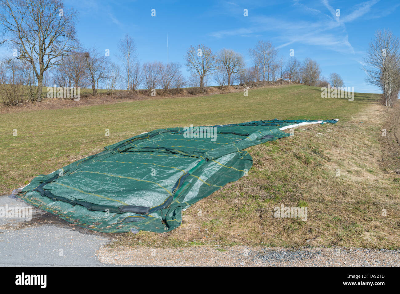 Covered silo with silage in spring, Germany Stock Photo - Alamy