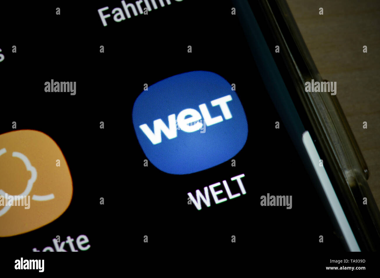 Smartphone, display, ext., world, Display, App, Welt Stock Photo - Alamy