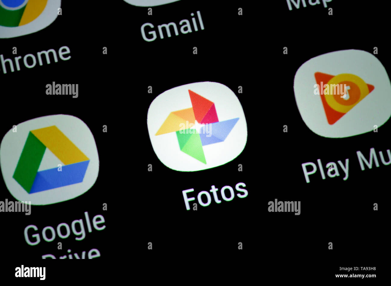 Smartphone, display, ext., Google photos, Display, App, Google Fotos ...