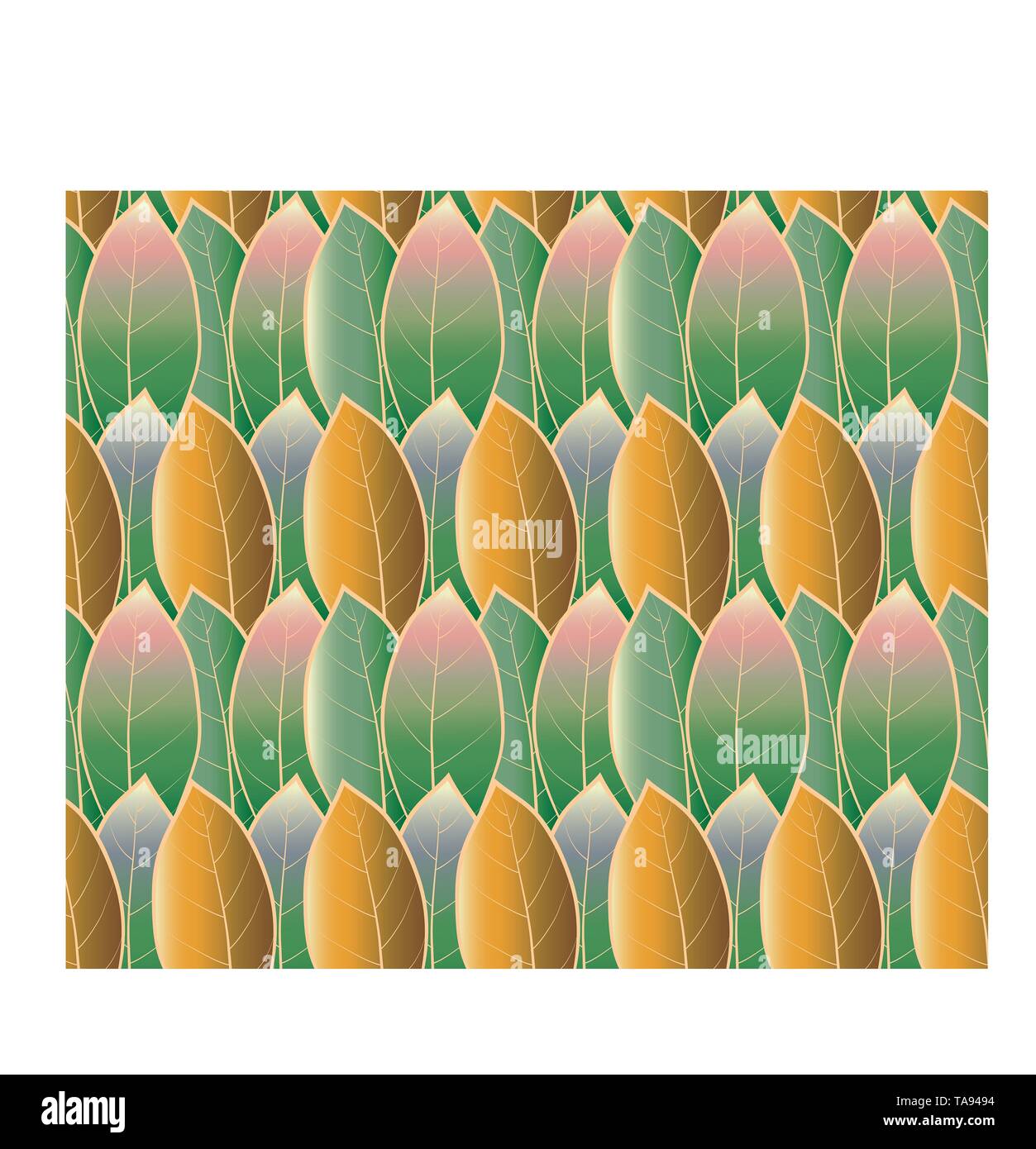 Beautiful leafs pattern with bright colorful colors Stock Photo - Alamy