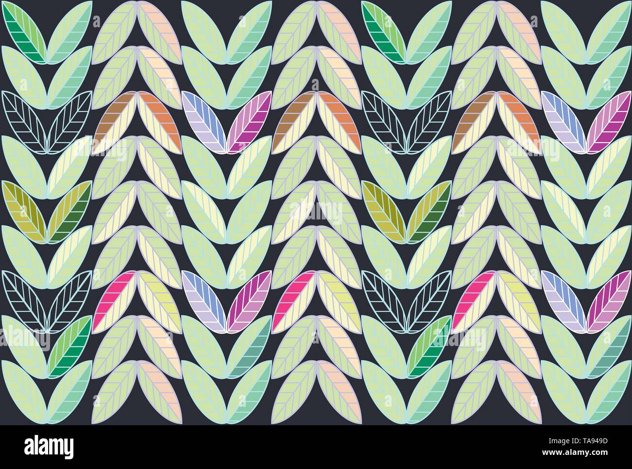 Beautiful leafs pattern with bright colorful colors Stock Photo - Alamy