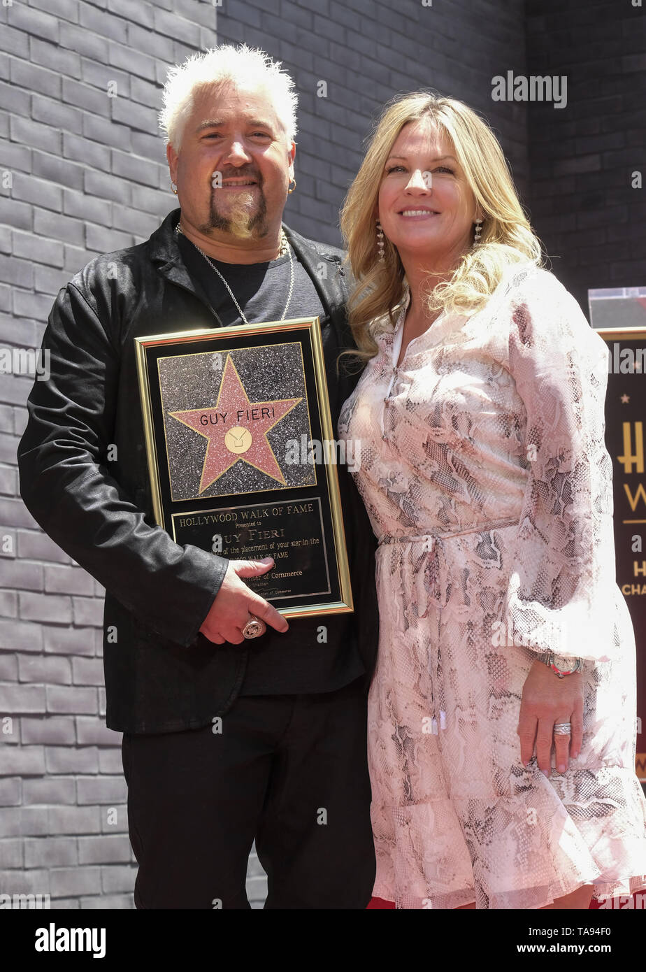 May 22 2019 Los Angeles California Us Guy Fieri And His Wife Lori Fieri Attend His Star