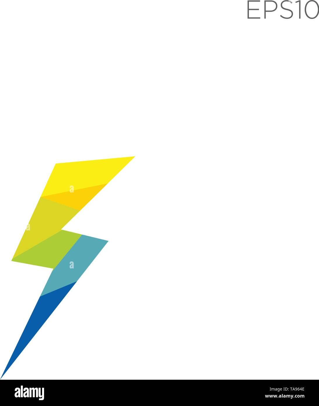 thunder logo design geometric style vector icon isolated - vector Stock ...