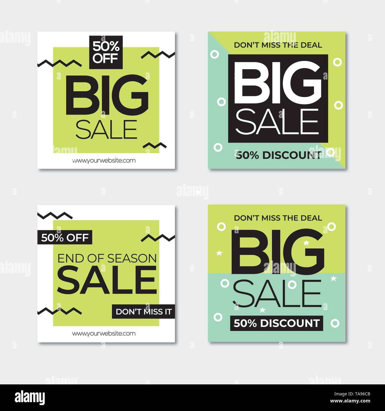 Template sets of web banner for shop Stock Vector Image & Art - Alamy