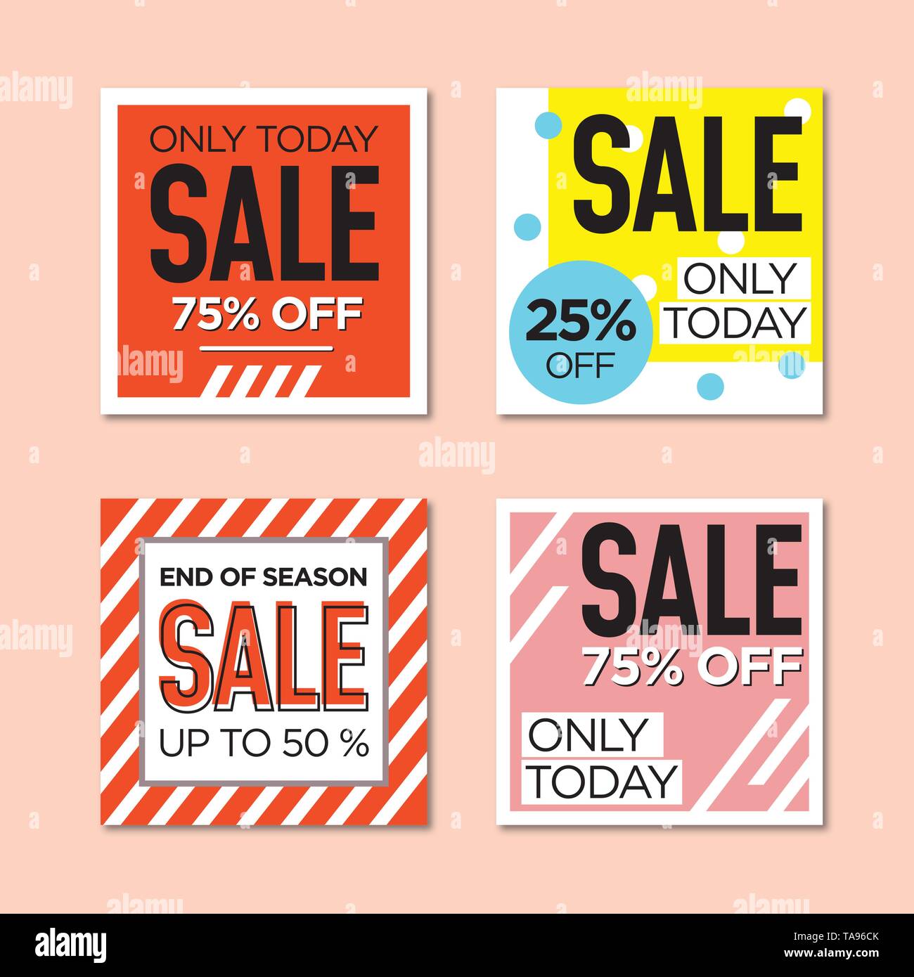 Square ad banner template Stock Vector Images - Alamy