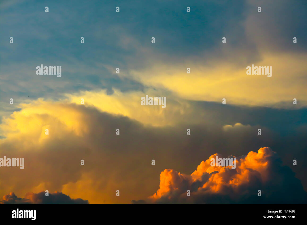 sunset cloud in dark sky soft cloud background Stock Photo - Alamy