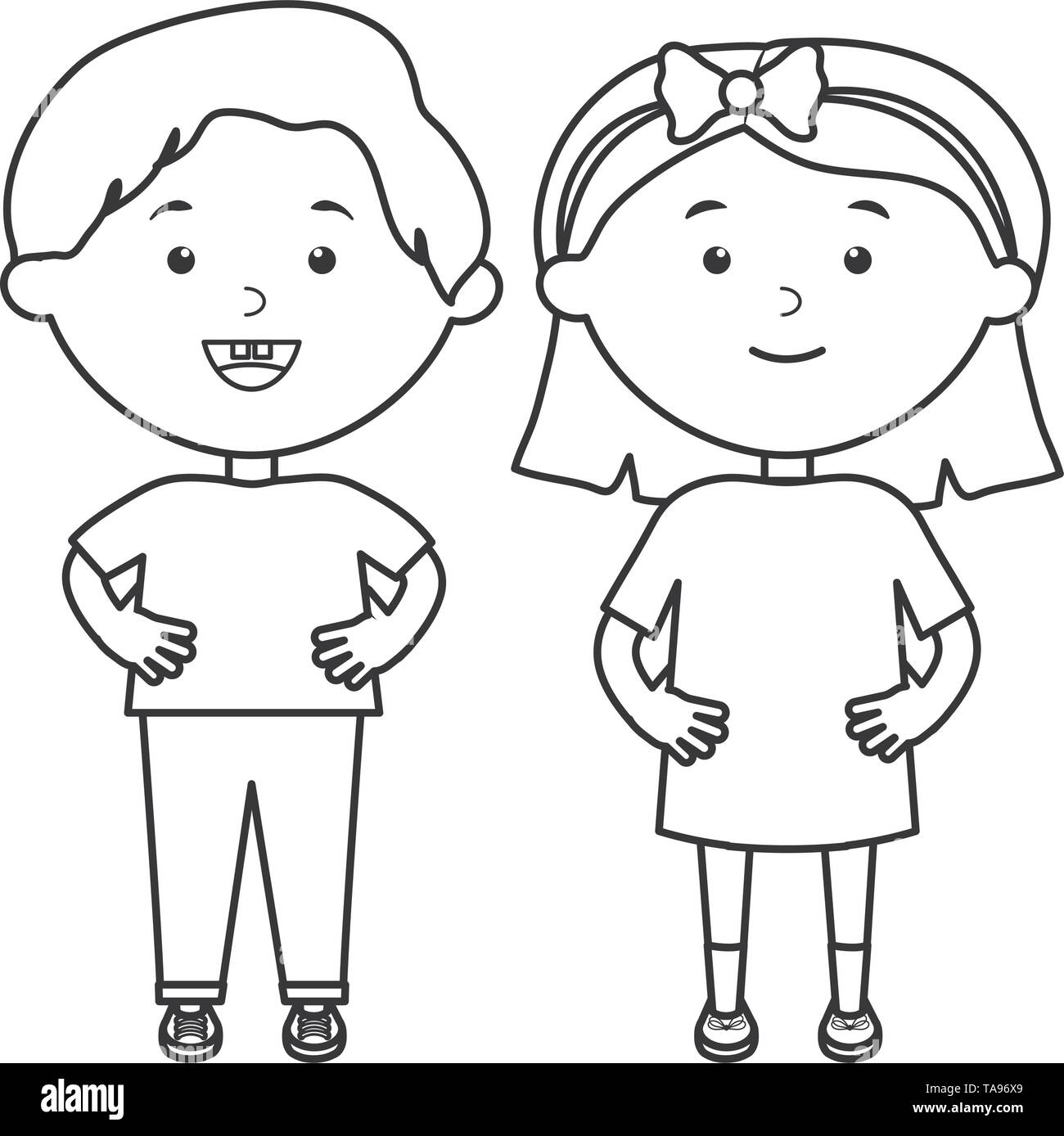 Little Brother Clipart Black And White