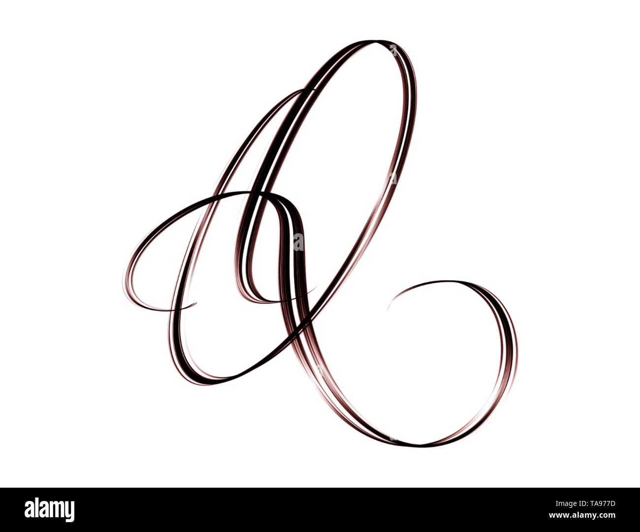 Capital letter Q - beautiful hand lettering isolated on white ...