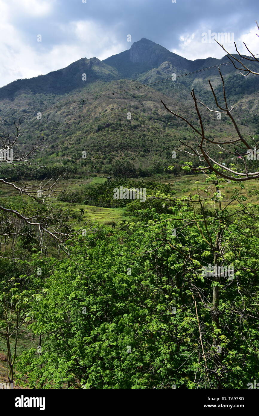 The Kurangani Hills near Bodinayakkanur in Theni district Stock Photo ...